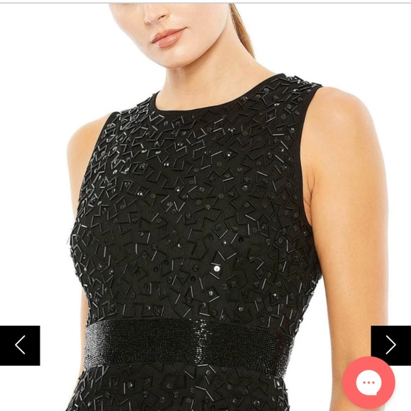 MacDugal | Dresses | Macdougal Black Sequenced Tea Length | Poshmark